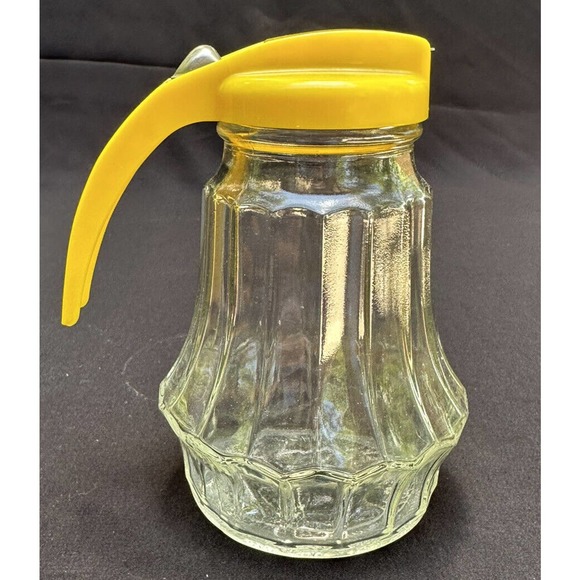 Hazel-Atlas | Dining | Vintage Hazel Atlas Ribbed Glass Syrup Pitcher ...